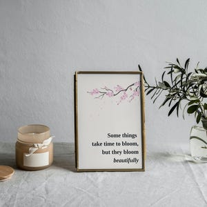 Some Things Take Time to Bloom Printable Wall Art - Self-care Reminder ...