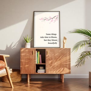 Some Things Take Time to Bloom Printable Wall Art - Self-care Reminder ...