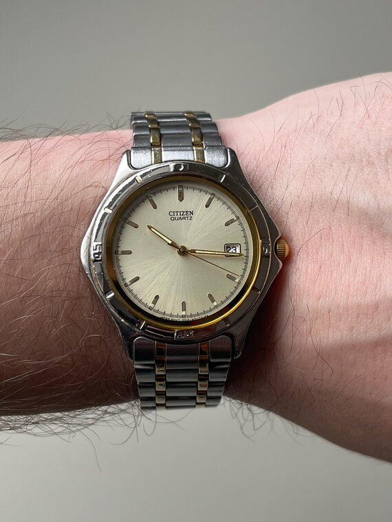 Citizen Quartz Mens Watch Vintage Minimalist Y2k Day … - Gem