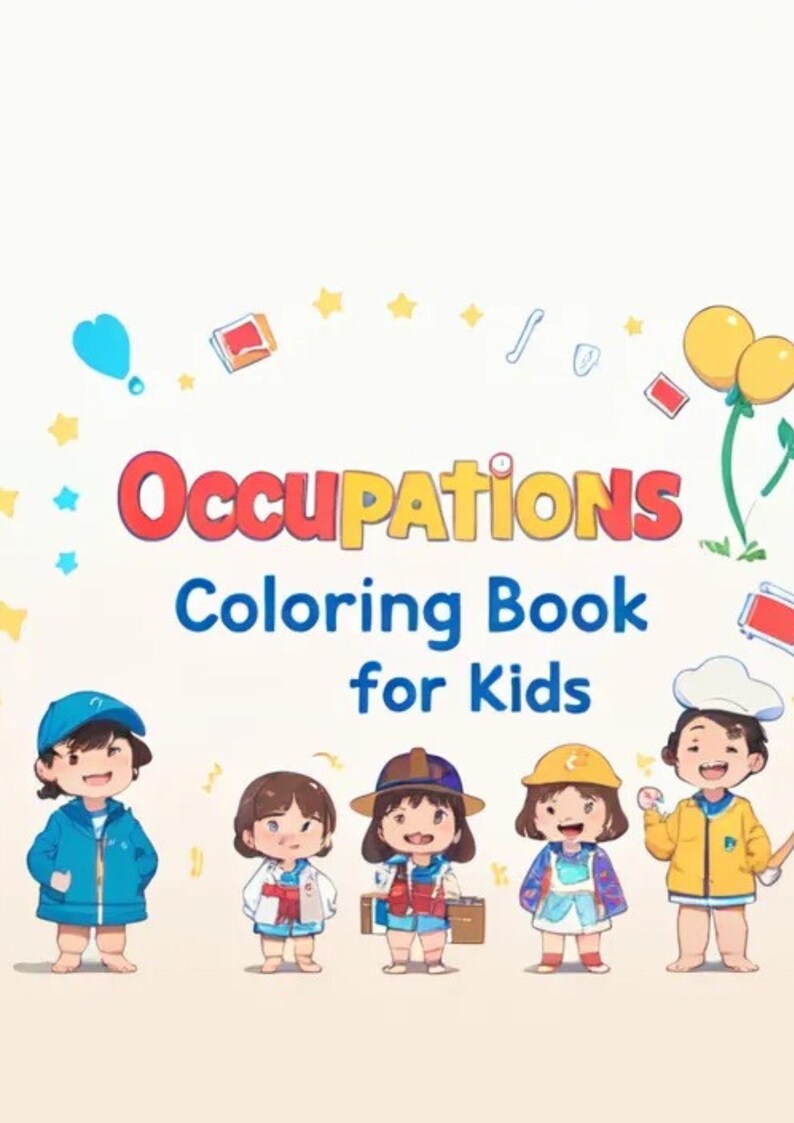 Occupation Coloring Book for Kids | Community Helpers & Professions ...