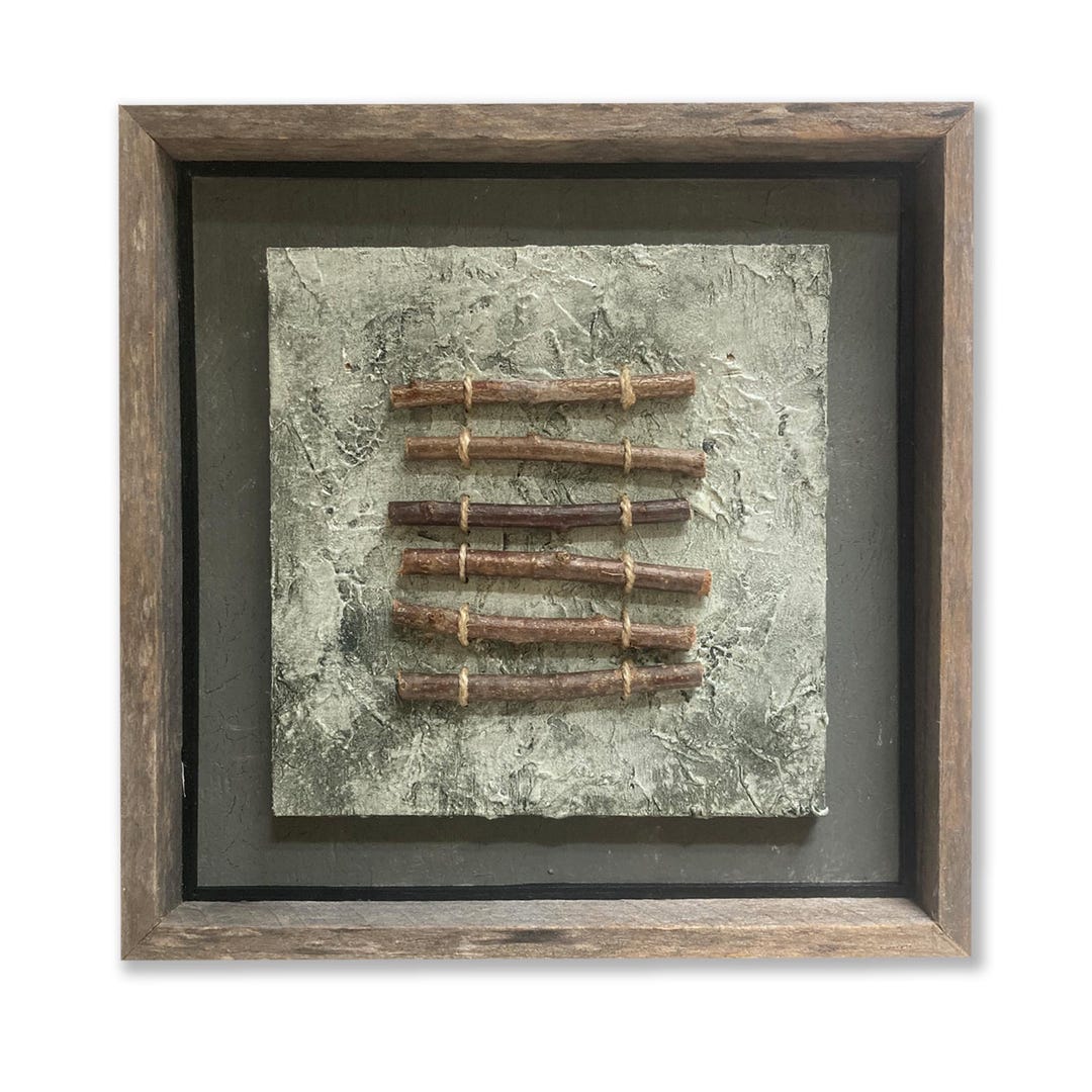 What We Count – Assemblage Wall Sculpture – Modern Rustic Mixed Media ...