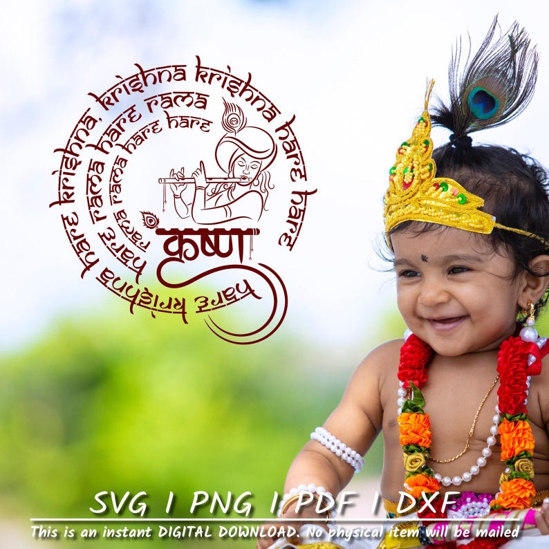 Lord Krishna SVG, Indian God Digital Design (svg, Png, Dxf, Pdf) - Etsy