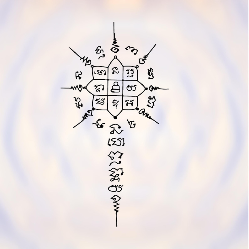 Thai Traditional Tattoo Design (sak Yant) – Sacred Symbol Set - Etsy