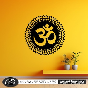 Aum Symbol Laser Cut Files, Om Meditation Wall Decor (digital Download ...