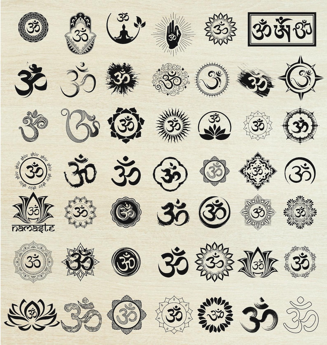 Aum Symbol SVG Bundle, Om Meditation Schnittdatei (Digitaler Download ...
