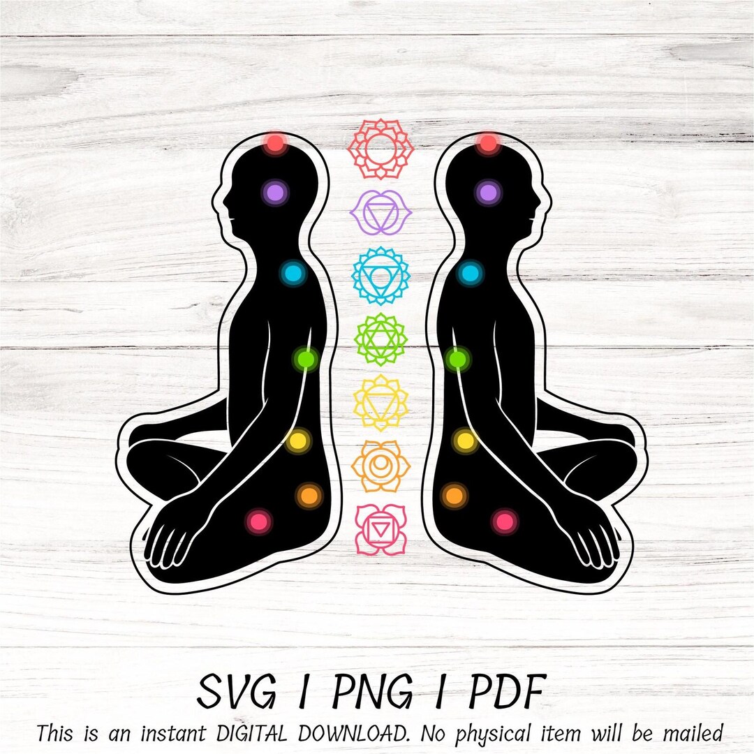 7 Chakras Meditation SVG Bundle, Yoga Symbols (digital Download) - Etsy