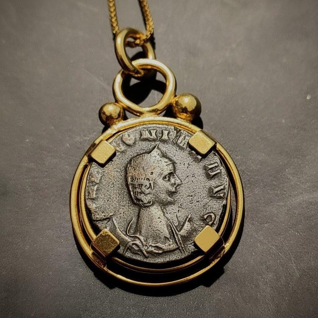 Authentic Roman Coin Necklace SPQR • Ancient Roman Coin Pendant • Dark ...