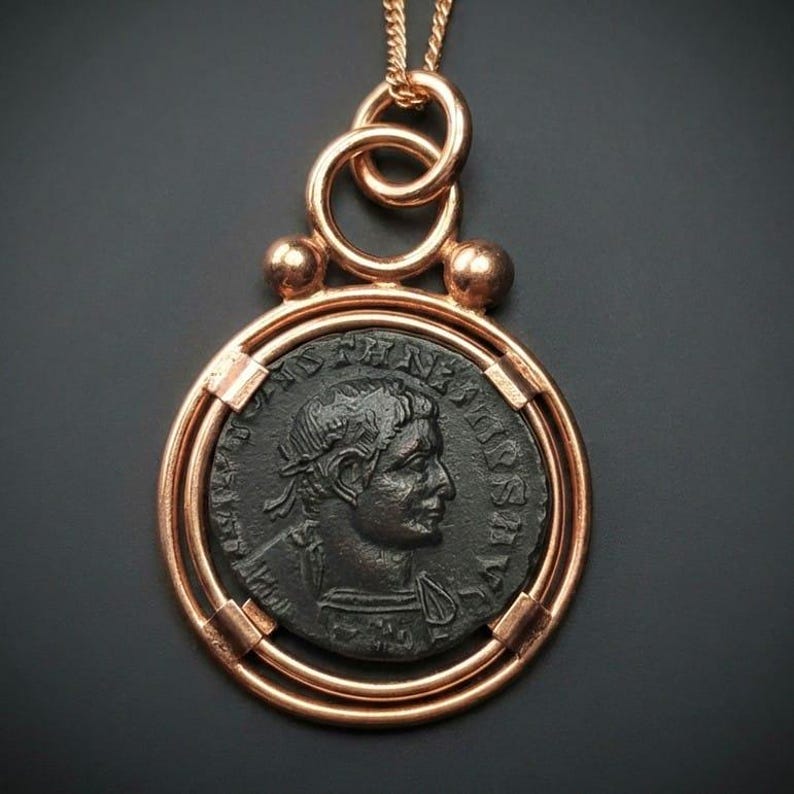 SPQR Pendant With Authentic Roman Coin | Handmade Numismatic Medal ...