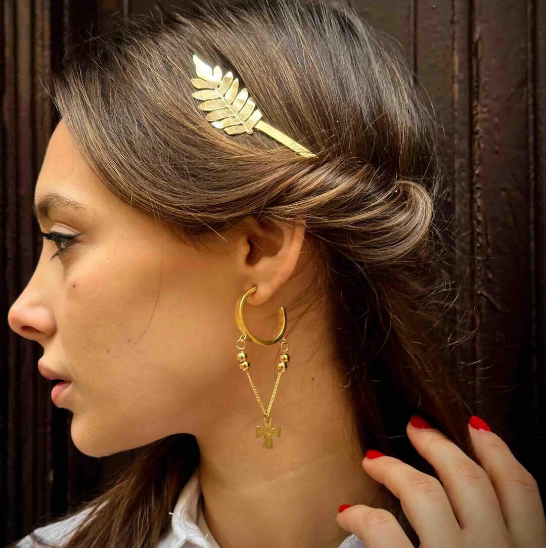Stephanos Diadem | Natural Leaf Tiara | Handmade Greek-inspired Design ...