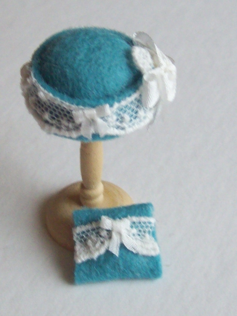 Handmade 1/12th Scale Dollhouse Molded Felt Cloche Style Hat - Etsy UK