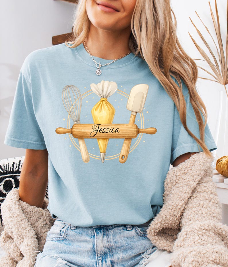 Personalized Baker Shirt, Custom Pastry T-shirt, Bakery Gift, Comfort ...