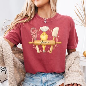 Personalized Baker Shirt, Custom Pastry T-shirt, Bakery Gift, Comfort ...