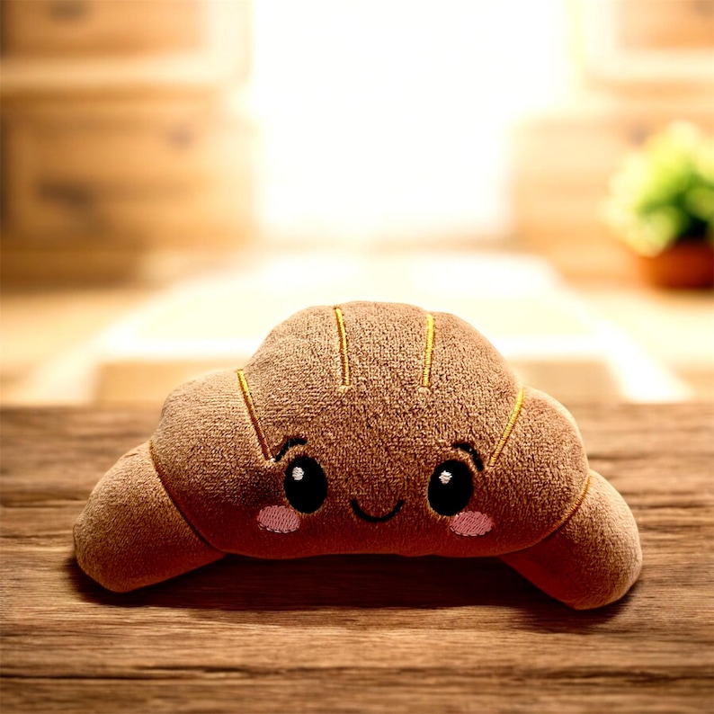 ITH Croissant Plush Embroidery Design | Keychain & Toy (digital File ...