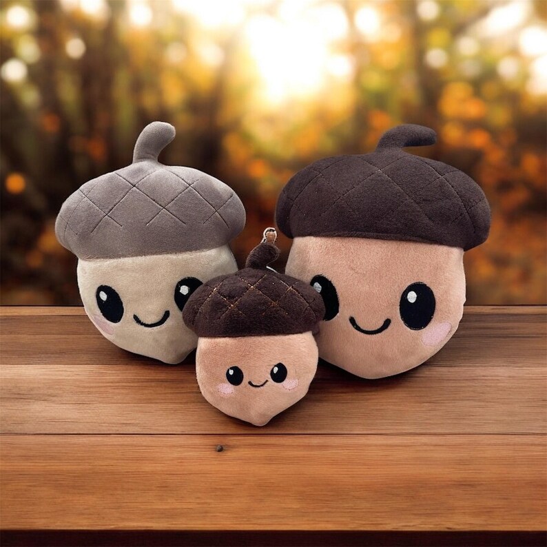 Acorn Plush ITH Embroidery Pattern: Keychain & Plushie (3 Sizes ...