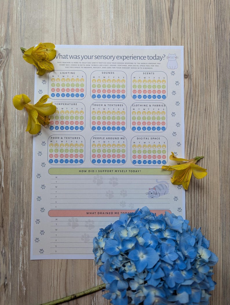 Sensory Experience Tracker – Printable Daily Sensory Log for ...