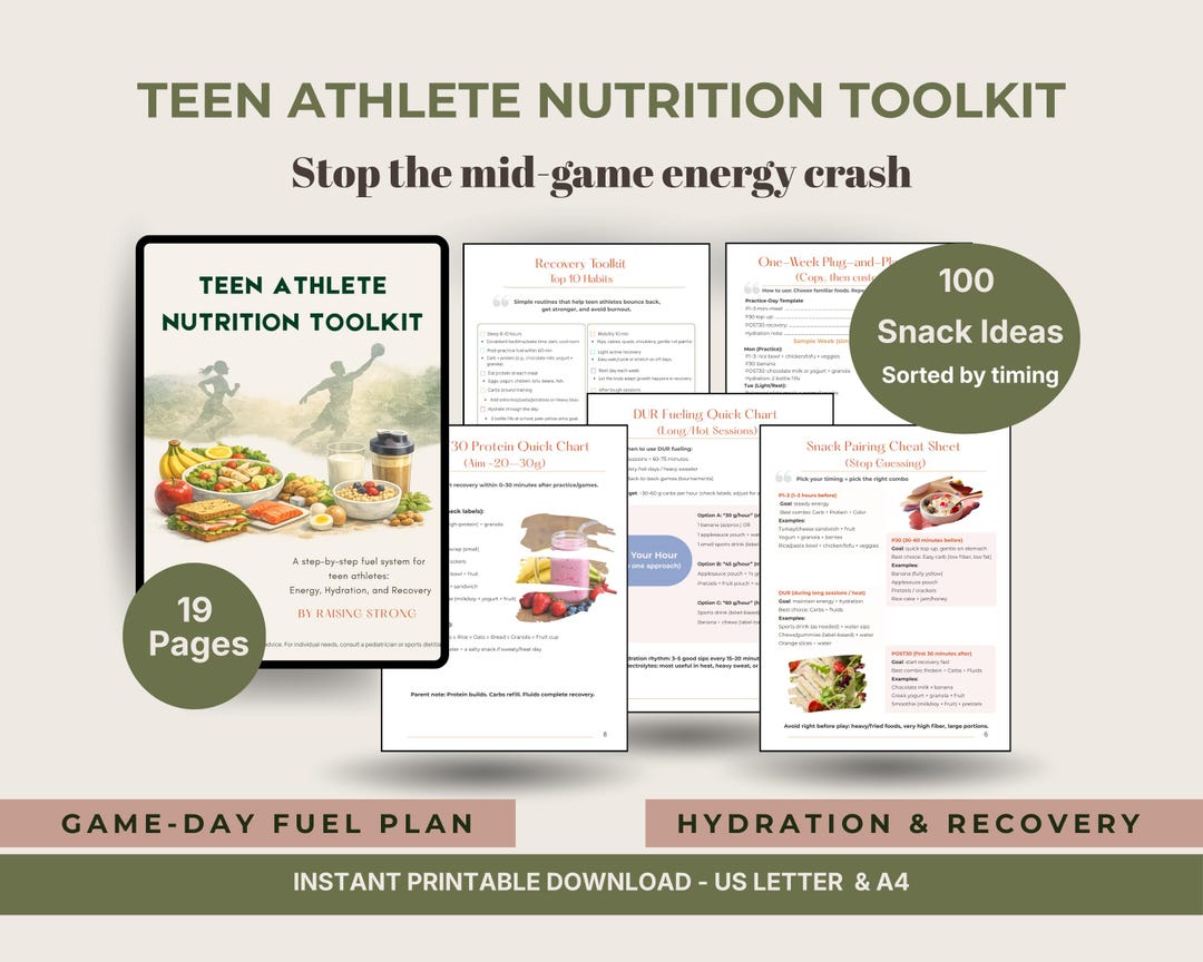 Teen Athlete Nutrition Toolkit | Game Day Snack Ideas + Fuel Plan ...