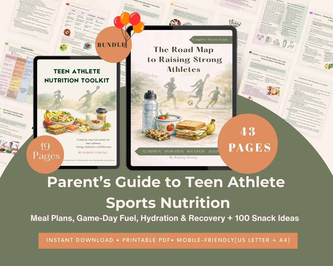 Young Athlete Nutrition Bundle (ebook + Printable Toolkit) | Game Day ...