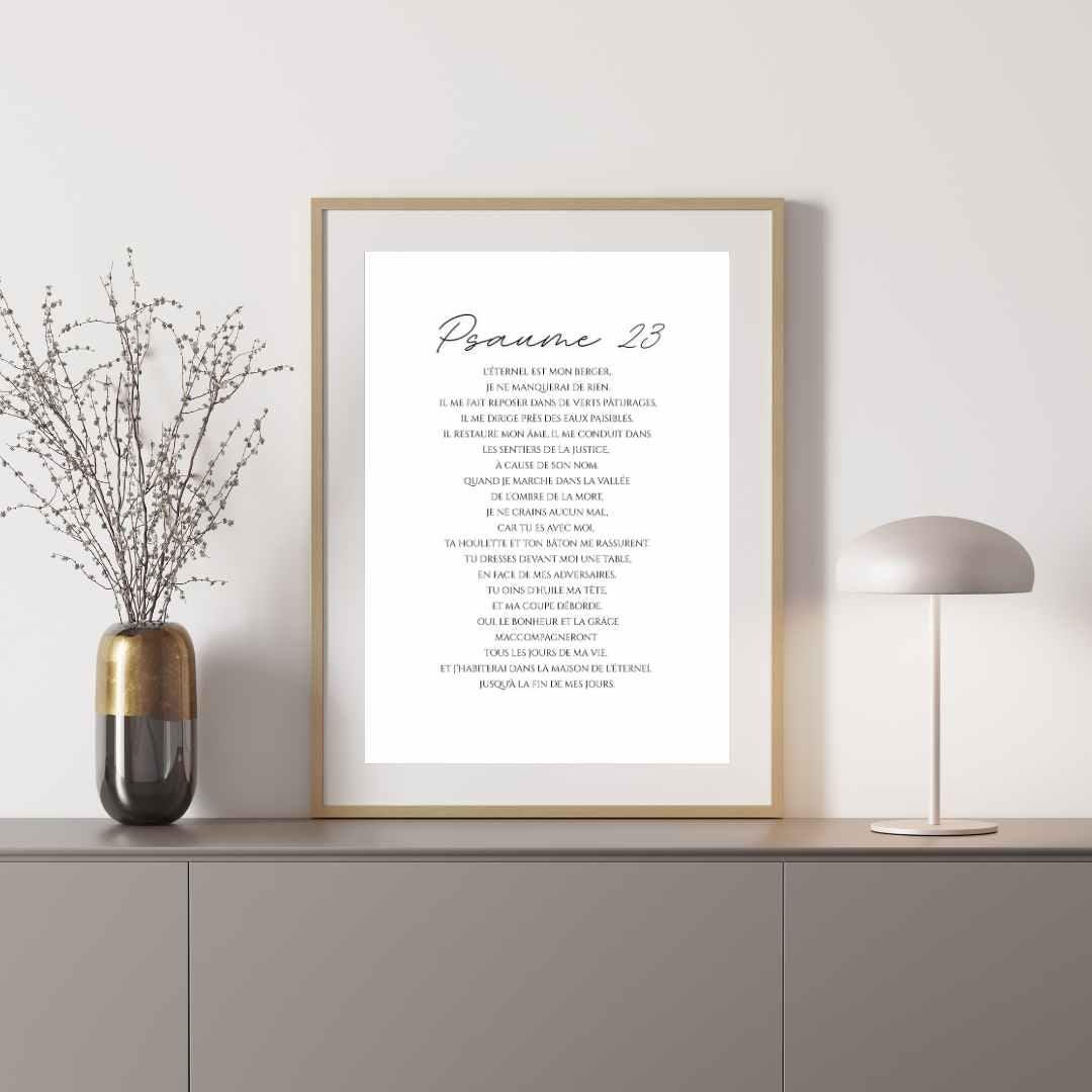 Psalm 23 Bible Wall Poster Christian Decor Printable French - Etsy