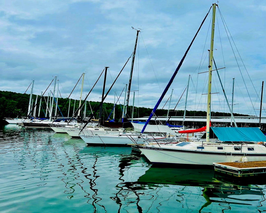 Sailboat Marina Print 8x10 Nautical Wall Art Instant Download Coastal ...