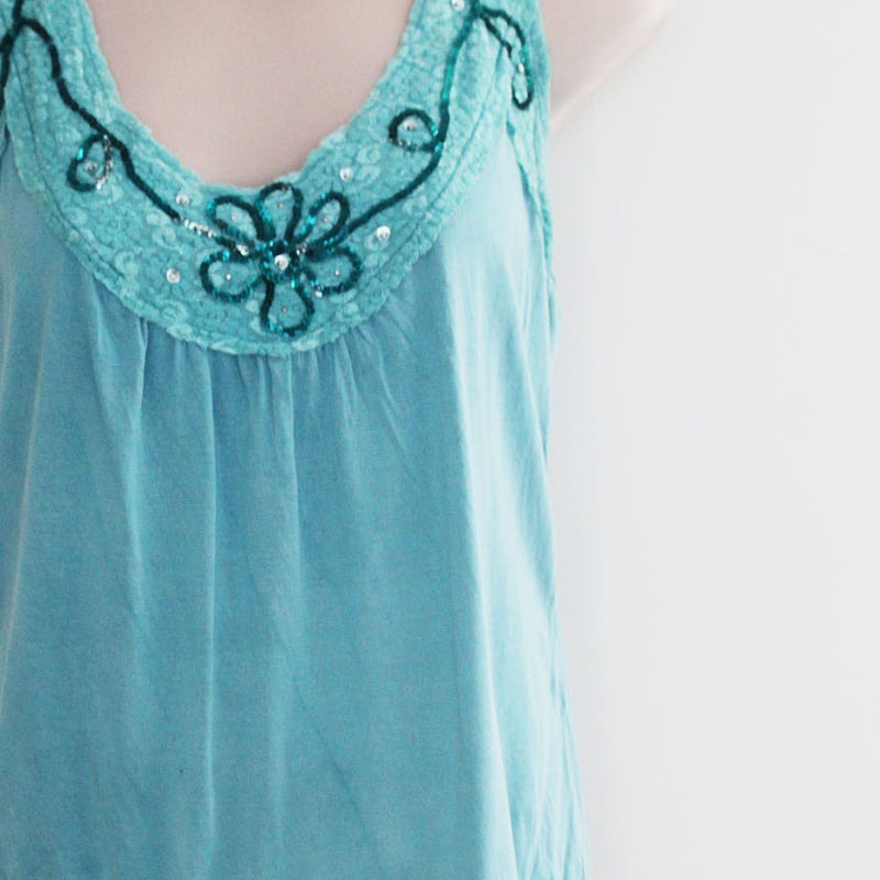 Turquoise Tank Top - Etsy