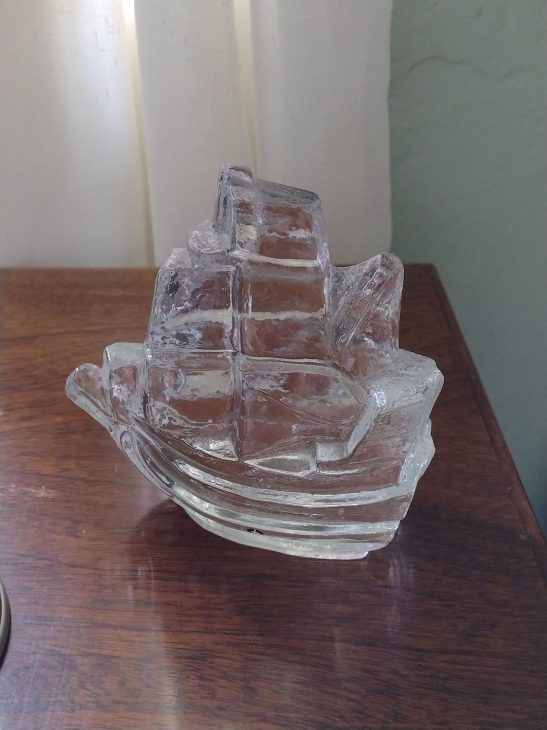 Heavy Glass Paperweight Sailing Ship Made by Pukeberg Sweden - Etsy