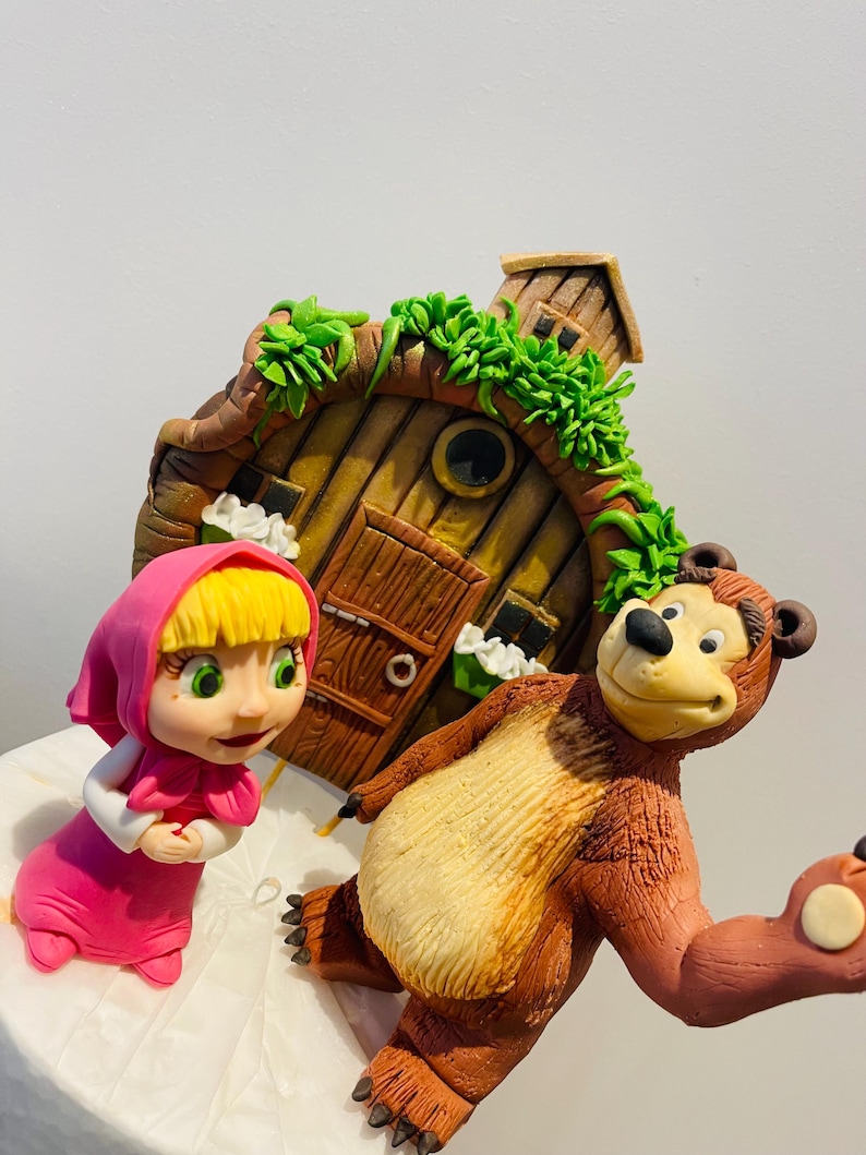 Masha and the Bear Cake Toppers: Handmade Edible Birthday Decor - Etsy