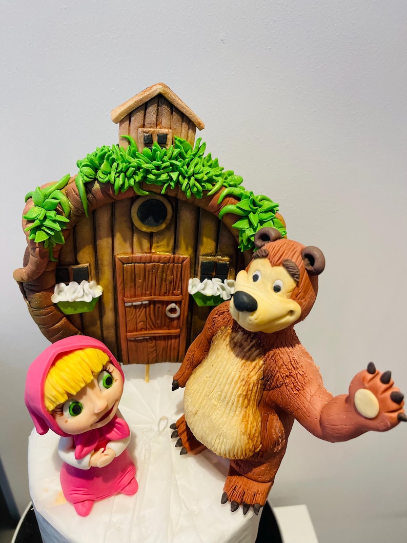Masha and the Bear Cake Toppers: Handmade Edible Birthday Decor - Etsy