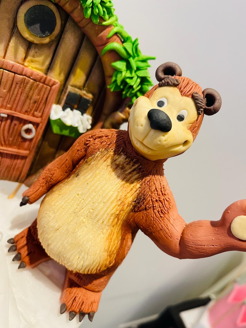Masha and the Bear Cake Toppers: Handmade Edible Birthday Decor - Etsy