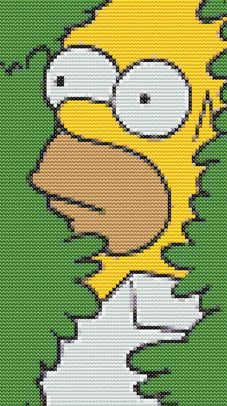 Homer Simpson Hedge Meme Cross Stitch Pattern PDF – Funny Simpsons ...
