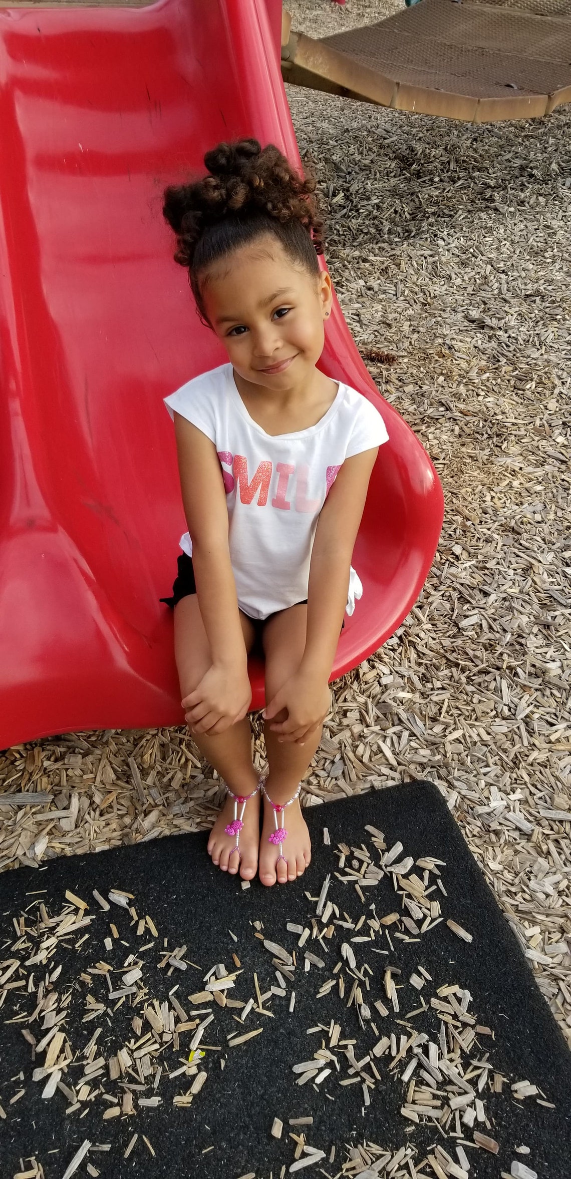 Child Barefoot Sandals Happi Feet Handmade Pink Lady Bug HF704 | Etsy