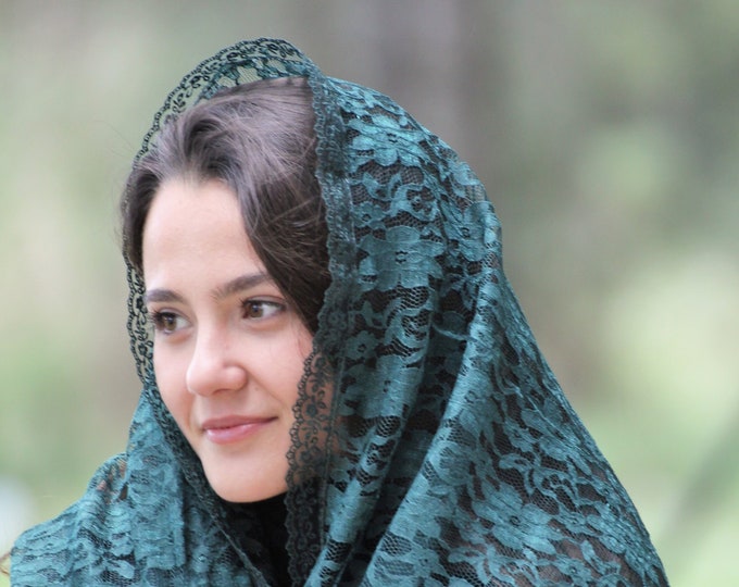 Prayer Hijab Veil for Christian Women Lace Infinity Veil for - Etsy
