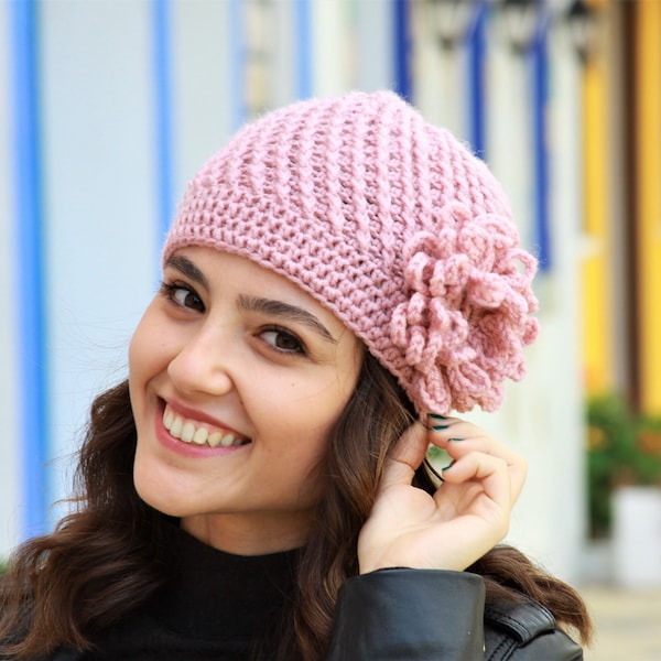 Pink Flower Hat - Etsy