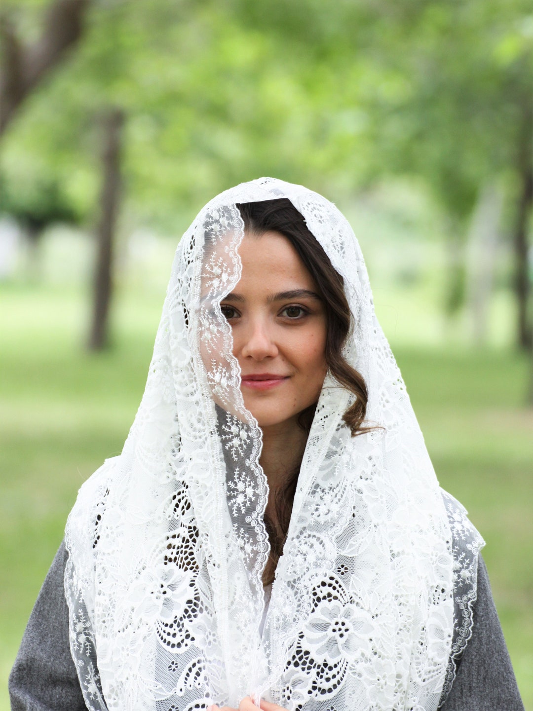 Christian Rectangular OFF White Head Covering Over the Shoulder ...