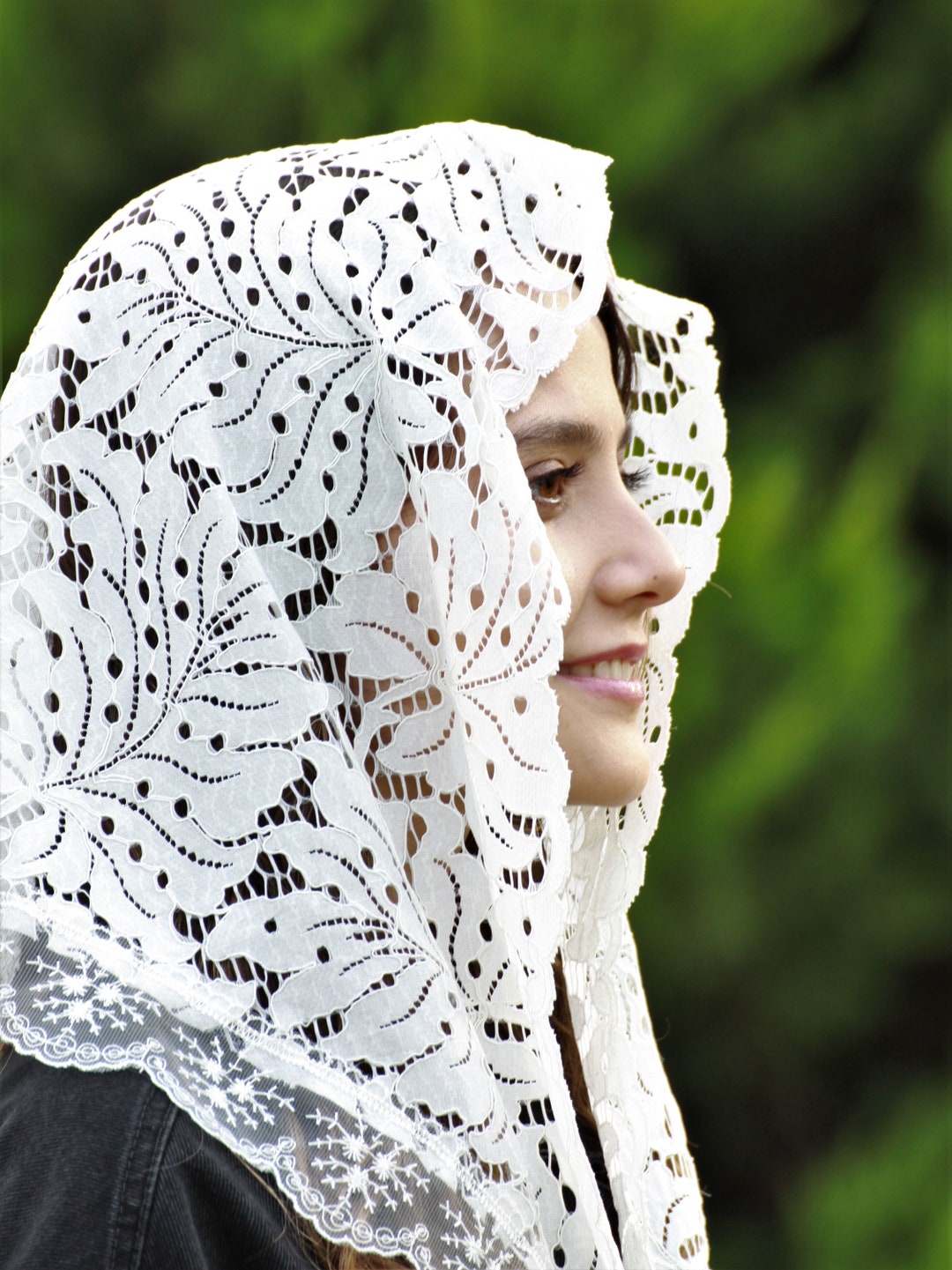 Off-white Triangle Church Veil for Mass, Catholic Easter Prayer ...