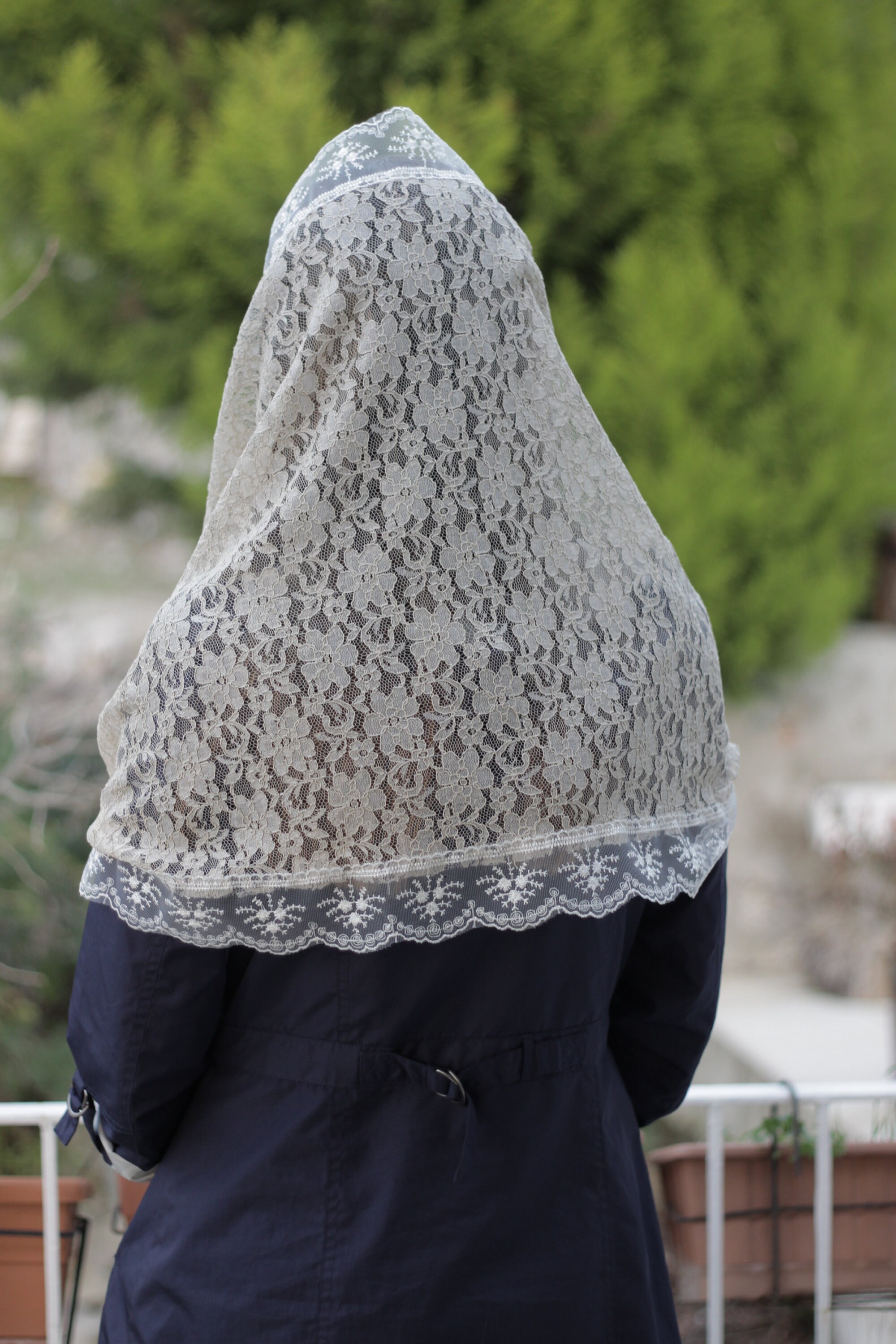 Infinity Cathedral Veil Catholic Church Head Covering in Tan - Etsy UK
