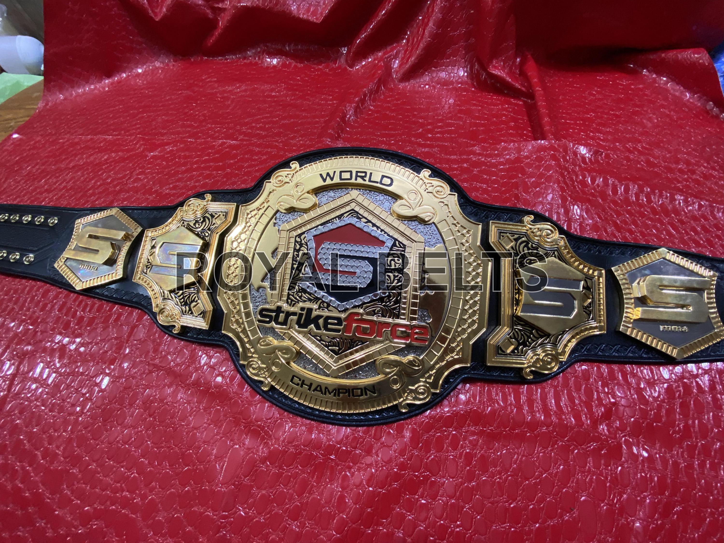 MMA World STRIKE FORCE Championship Title Belt Adult Size Tripple Layer ...