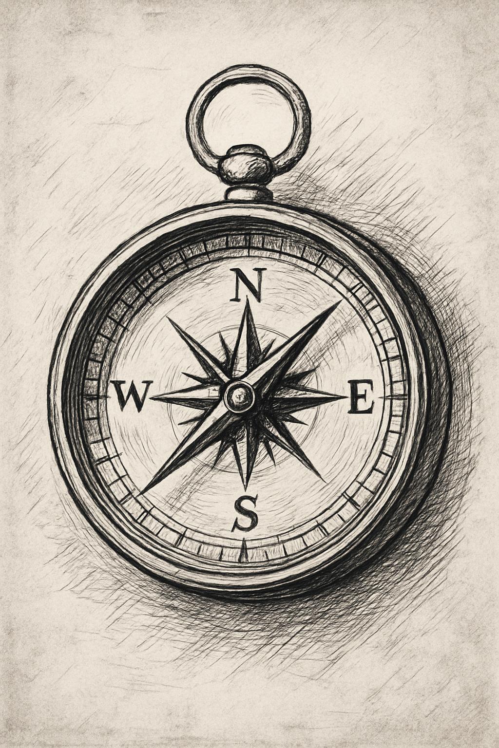 Vintage Compass Sketch Printable | Nautical Wall Art | Digital Download ...