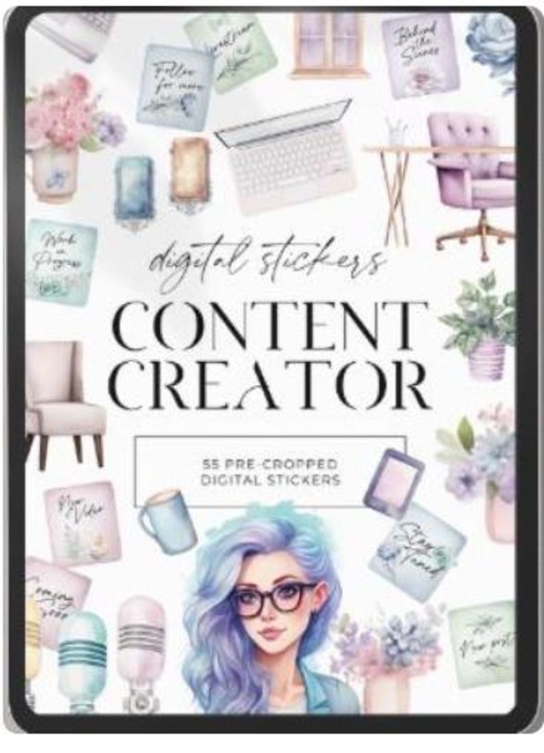 Content Creator Stickers, Social Media Stickers, Influencer Stickers ...