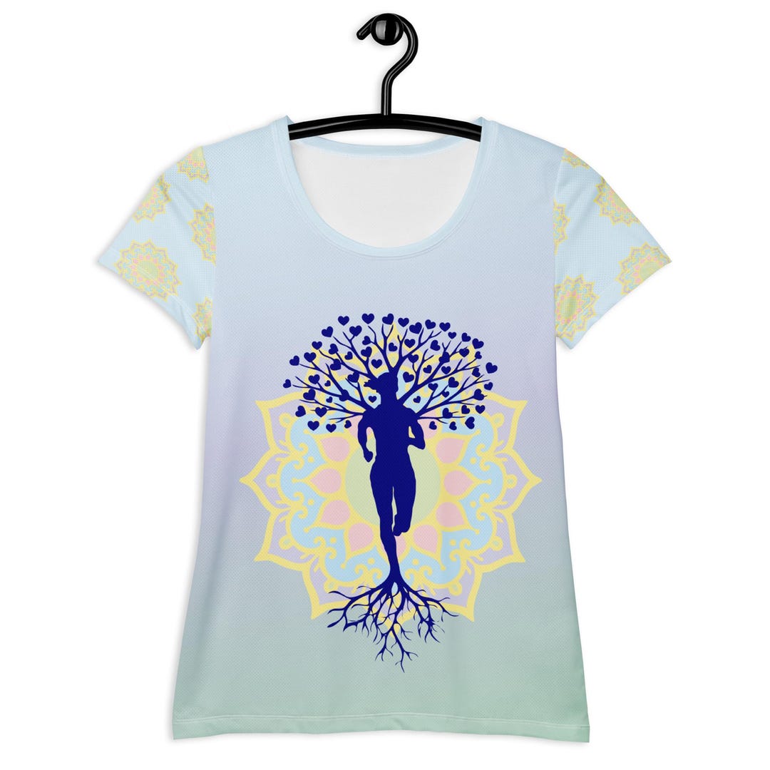 Tree of Life Rooted Runner & Mandala on Women's Performance UPF 50 ...