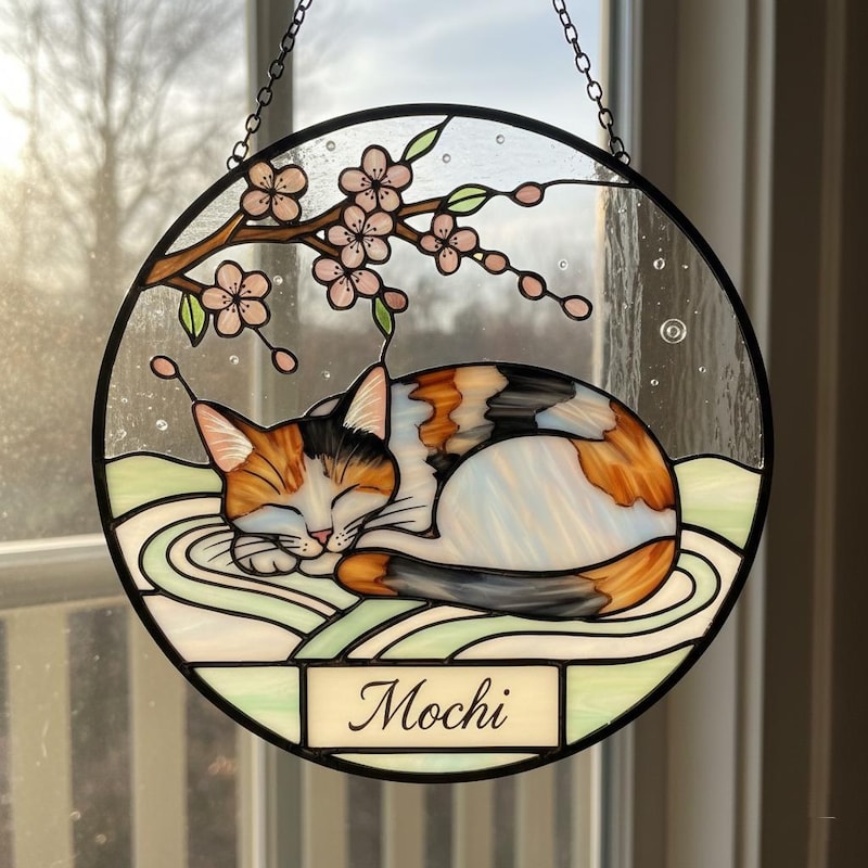 Stain Glass Cat Calico - Etsy