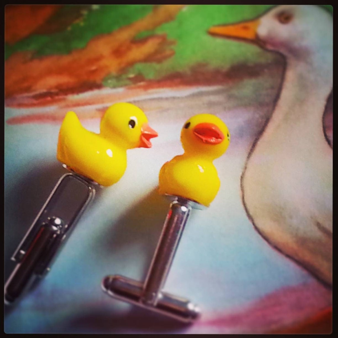 Rubber Duck Cufflinks - Etsy