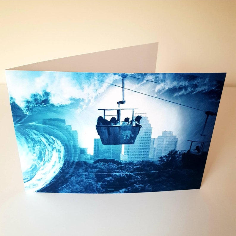 Wave Goodbye to the City Collage Art Greetings Card - Etsy