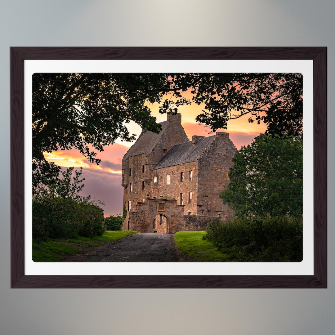 Midhope Castle Sunset, Photo Print, Scotland, Lallybroch, Landscape ...
