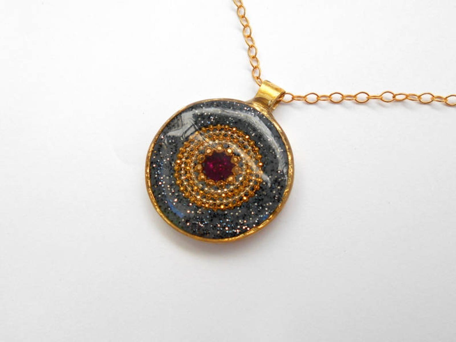 Unique Gold Necklace Unique Pendant Necklace Boho Necklace - Etsy