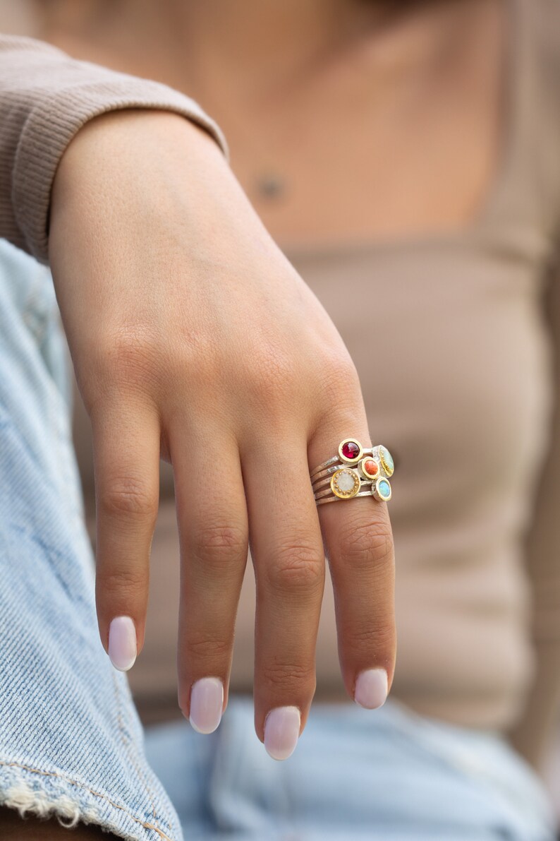 Colorful Ring, Statement Ring, Boho Ring, Unique Silver Ring, Statement ...