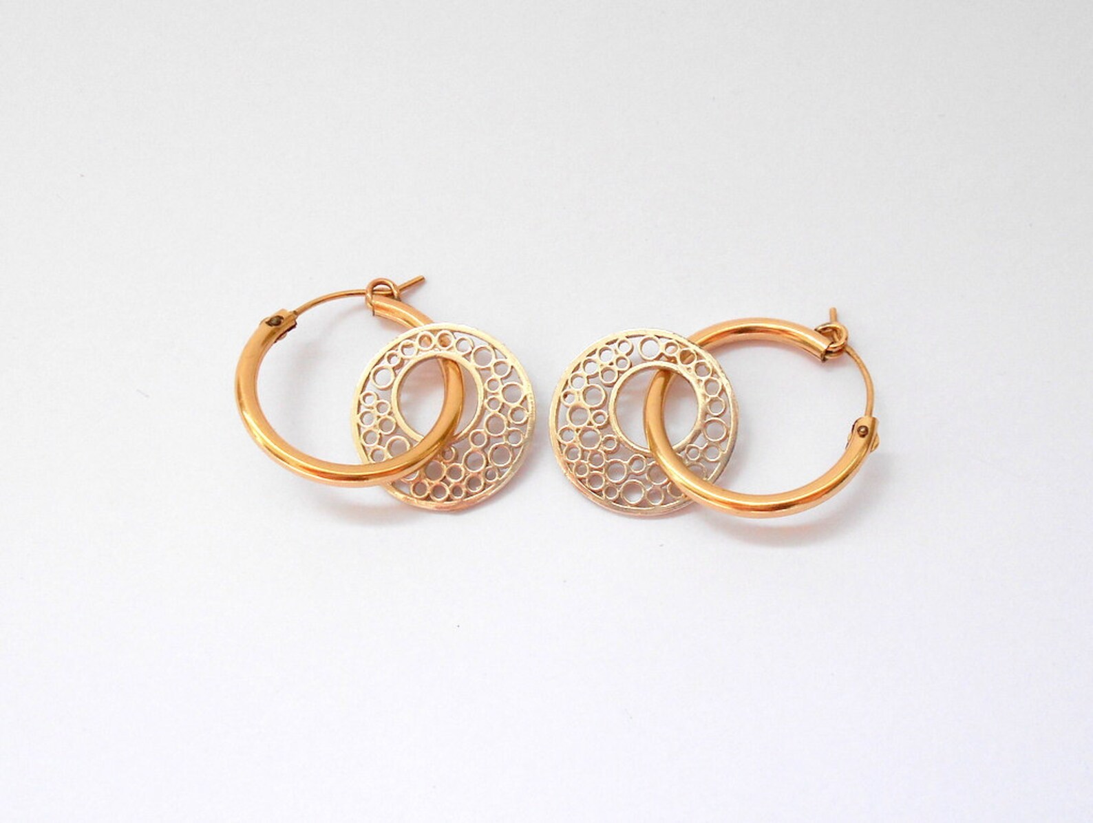 Hoop Earrings, Gold Hoop Earrings, Boho Earrings, Silver Gold Earrings ...