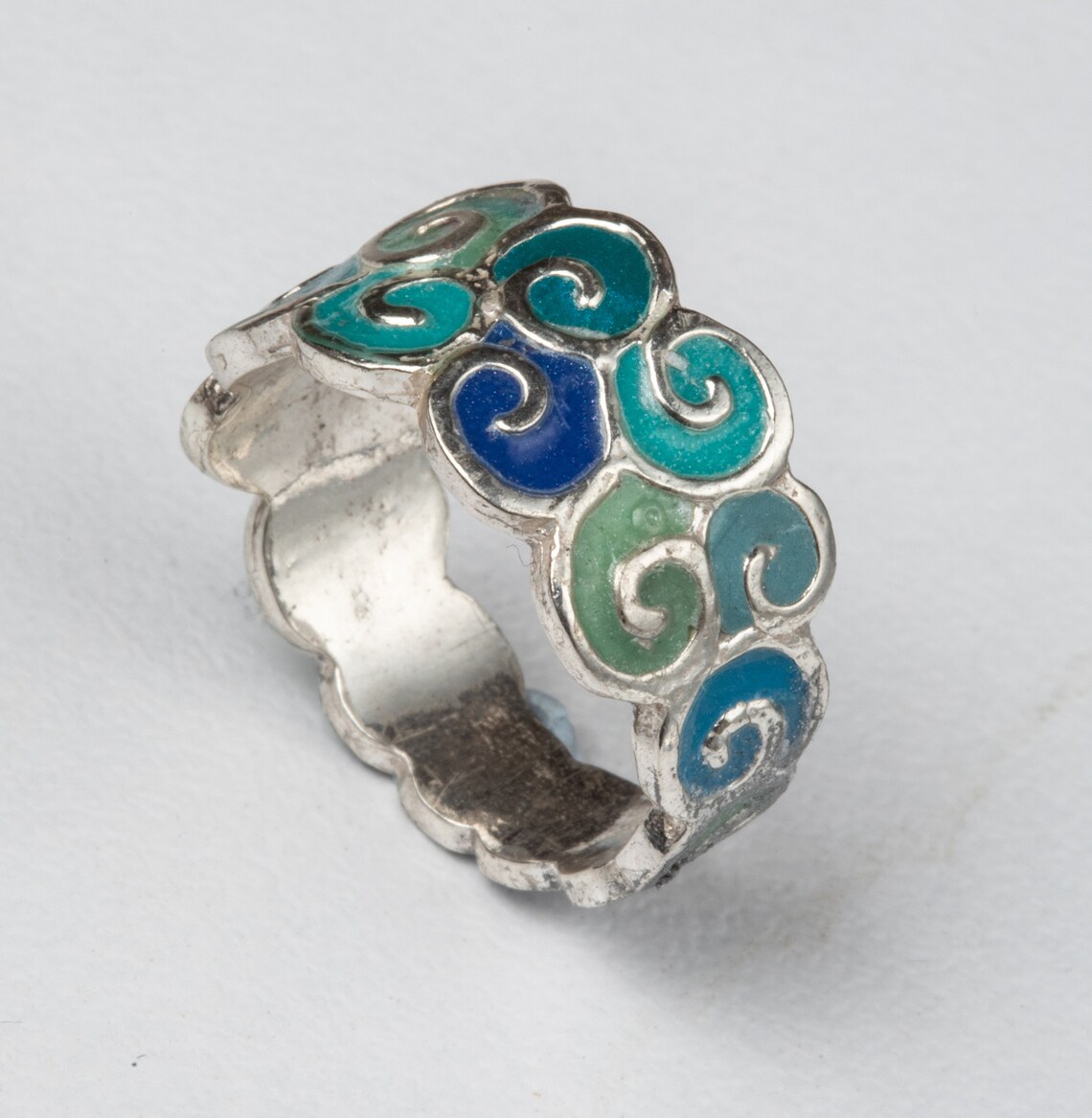 Boho Ring Colorful Ring Silver Statement Ring Unique Silver - Etsy