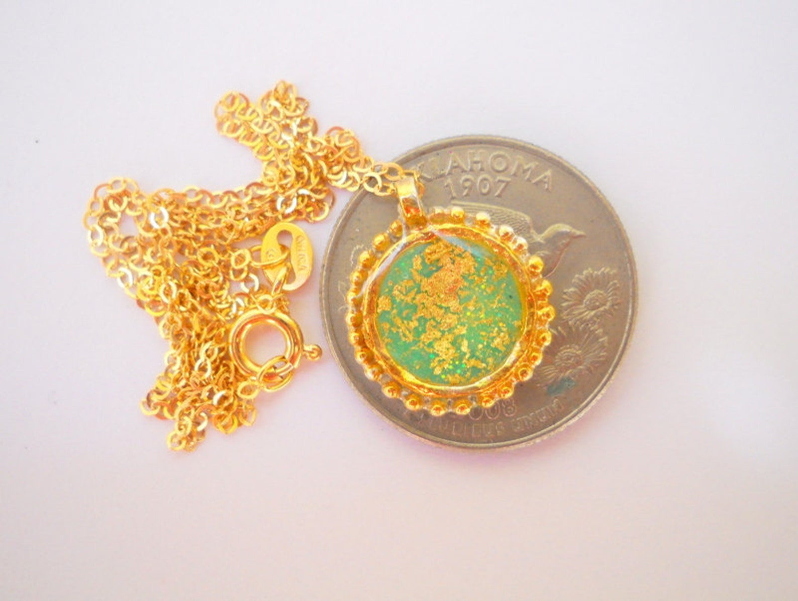 Unique Gold Necklace Unique Pendant Necklace Small Pendant | Etsy