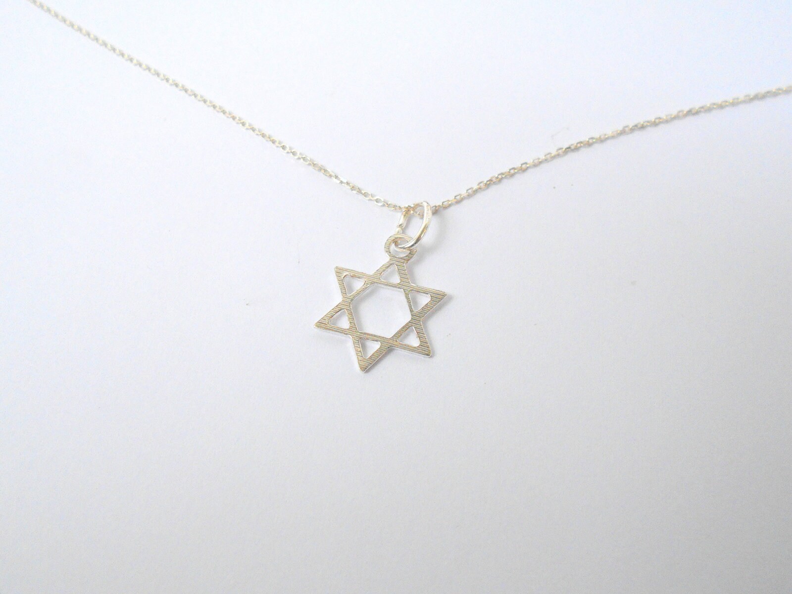 Silver Star of David Necklace Star of David Pendant Sterling | Etsy