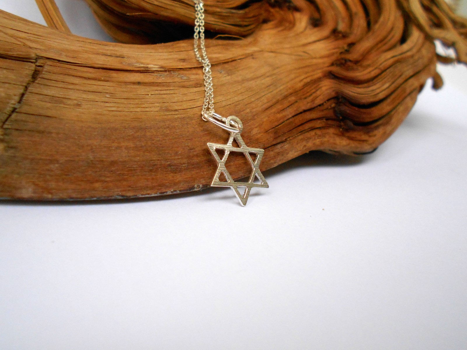 Silver Star of David Necklace Star of David Pendant Sterling | Etsy